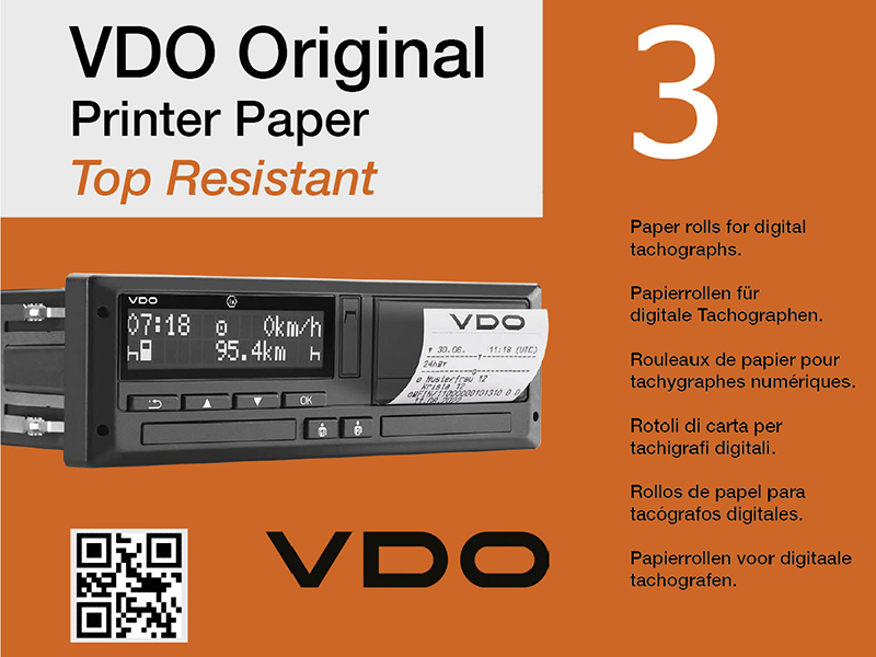 VDO printer paper for DTCO